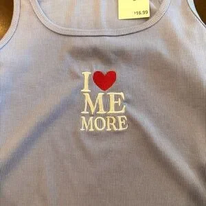 Rue21 | Tops | Rue2 Light Blue Tank With Red Heart Embroidery | Poshmark